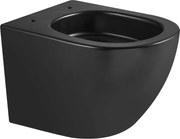 kielle Oudee - Závěsné WC, Vortex Rimless+, matná černá 30102014