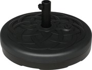 Outsunny Stojan na slunečníky do 35 kg, plnitelný, kulatý držák na slunečníky, zátěž na slunečník, stojan pro slunečníky Ø38/48 mm, pro balkon, terasu