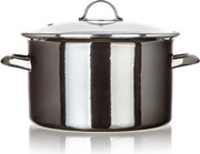 Smaltovaný hrnec s poklicí METALLIC Black 6 l