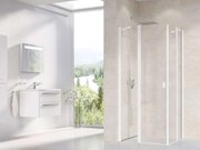 Ravak Chrome - Sprchové dveře CRV2-80, 80x195 cm, matná bílá/čiré sklo 1QV40E00Z1