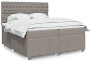 Box spring postel s matrací taupe 200x200 cm textil 3291786