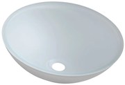 Sapho Beauty - Umyvadlo na desku, průměr 42 cm, bez přepadu, sklo/matná bílá TY181W