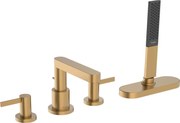 Hansgrohe Finoris - Baterie na okraj vany, 4-otvorová instalace, sBox, kartáčovaný bronz 76444140