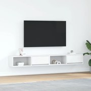 TV skříňky 2 ks Bílá 100x31x25,5 cm Dřevěná konstrukce