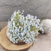 Latexová květina Gypsophila světle modrá- nevěstin závoj, 6 ks, 50 cm