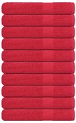 Saunové osušky FROGN 10 ks červené 80x200 cm 360 g/m² 136937