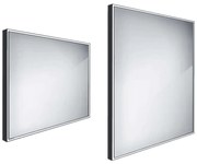 Nimco - Zrcadlo s LED osvětlením, 80x70 cm, hliník/černá ZPC 13003-90