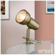 Orion Str10-411-P Klipová stolní lampa WILHELM patina
