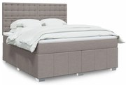 Box spring postel s matrací taupe 180x200 cm textil 3294065
