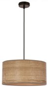 Světle hnědé závěsné svítidlo s ratanovým stínidlem ø 30 cm Legno – Candellux Lighting