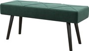 HOMCOM čalouněná lavice sametového vzhledu lavice k posteli lavice do předsíně X-vzor do 120 kg do ložnice 100x36x45 cm v zelené barvě | Aosom.de