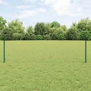 Hexagonální plot s podpěrou 50 x 0,5 m Ocel potažená PVC Zelená 3336743