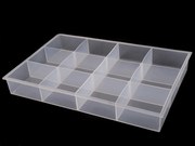 LADO Plastový box / zásobník / organizér 23x34,5x4,5 cm Varianta: transparent, Balení: 4 ks