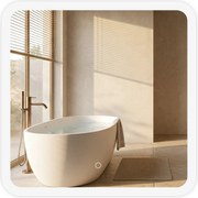 Tutumi Zrcadlo 70x70 cm s regulovatelným LED osvětlením HOM-01521