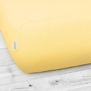 Jersey prostěradlo středně žluté na výšku matrace do 20 cm Velikost: 90 x 200