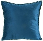 Dekorační povlak na polštář 45x45 Vella navy blue silver velvet monochrome Eurofirany