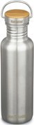 Láhev na pití klean kanteen reflect w/bamboo cap, brushed stainless, 800 ml