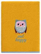 Dětský ručník Owl, z Bio bavlny, oranžový, 50x90 cm