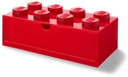 Červený stolní box se zásuvkou LEGO®, 31 x 16 cm