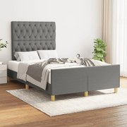 Rám postele bez matrací tmavě šedá 120x190 cm textil 3270535