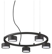 Ideal Lux - LED Lustr na lanku MINOR 5xGX53/9W/230V pr. 50 cm černá