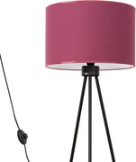 Stojací lampa Nevia, 1x bordó textilní stínítko, b