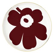 Servírovací talíř Juhla Unikko Wine Red 32 cm Marimekko