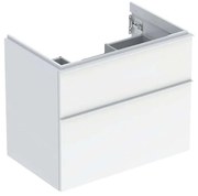 Geberit iCon - Umyvadlová skříňka, 74x62x48 cm, 2 zásuvky, lesklá bílá 502.304.01.1