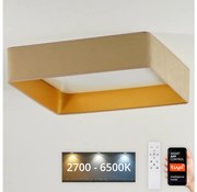 Brilagi-LED Stmívatelné svítidlo VELVET SQUARE LED/36W/230V Wi-Fi Tuya+DO béžová