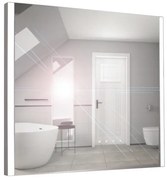 Comodo Zrcadlo závěsné s LED osvětlením po bocích Nikoletta LED 2 Typ: bezdotykový vypínač s pohybovým senzorem, Rozměry (cm): 80x65 - (Nikoletta LED 2/80)