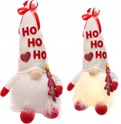 Vánoční LED skřítek 36 cm - "HO HO HO"