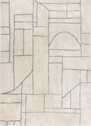 Dywany Łuszczów, Kusový koberec Fusion 0806 cream/l. grey, 80x150, bílá, kancelář