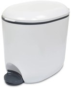 Bílý nášlapný plastový odpadkový koš 3,5 l – Addis