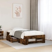 Rám postele bez matrace kouřový dub 90x190 cm kompozitní dřevo 3295524
