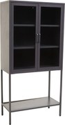 Šedá ocelová vitrína 75x150x35 cm Acier – Premier Housewares