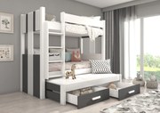 ADRK Furniture Třílůžková patrová postel ARTEMA 200x90 CH-ARTE-WAN-200