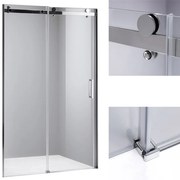 BPS-koupelny Posuvné sprchové dveře HYD-PD03D 120 chrom/transparent pro instalaci do niky - bez vaničky