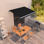 Automatická zatahovací markýza 300 x 250 cm antracitová 3068869