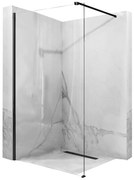 Bezrámová sprchová zástěna REA AERO 110 cm, černá/transparent - bez vaničky