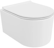 Mexen Sofia WC mísa Rimless Tornado s pomalu klesající sedátko slim, duroplast, bílý lesk - 30540500T
