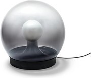 Tchibo - Kulovitá lampa z kouřového skla - barva: černá