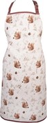 Béžová bavlněná zástěra s veverkami Tiny Squirrel - 70*85 cm