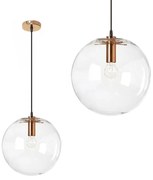 Toolight Závěsné stropní svítidlo skleněné Lassi Rose Gold 25 cm