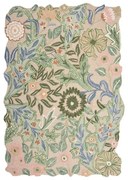 Zelený ručně tkaný vlněný koberec 120x170 cm Bryony Shaped Floral – Flair Rugs