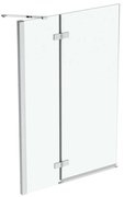 Ideal Standard i.Life - Vanová zástěna, dvoudílná, 100 cm, levá, silver bright/čiré sklo T4887EO