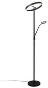 Černá LED stojací lampa (výška 180 cm) Willis – Trio