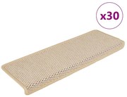 Samolepicí rohože na schody Sisal-Look 30 ks 65x21x4 cm Berber 3365893