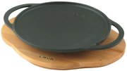Lava metal litinová pánev "wok" 20cm s dřevěným podstavcem