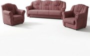 Sedací sestava MATYLDA 3R+1+1 | rozkládací + úložný prostor | bledě vínová 69 WATER REPELLENT