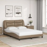 Rám postele bez matrace Hvar cappuccino 140x200 cm umělá kůže 3208006